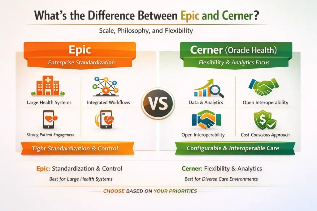 Cerner vs Epic: EHR Comparison, Costs & Key Differences
