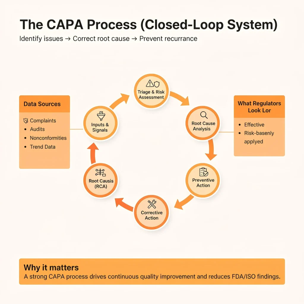 CAPA Medical Device Compliance: FDA Audits & ISO 13485